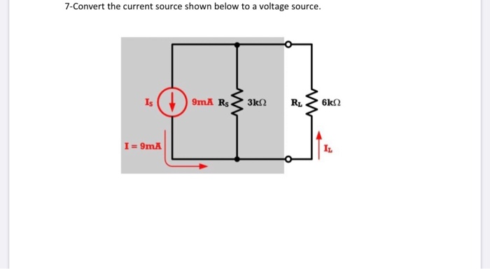 Solved 7-Convert the current source shown below to a voltage | Chegg.com