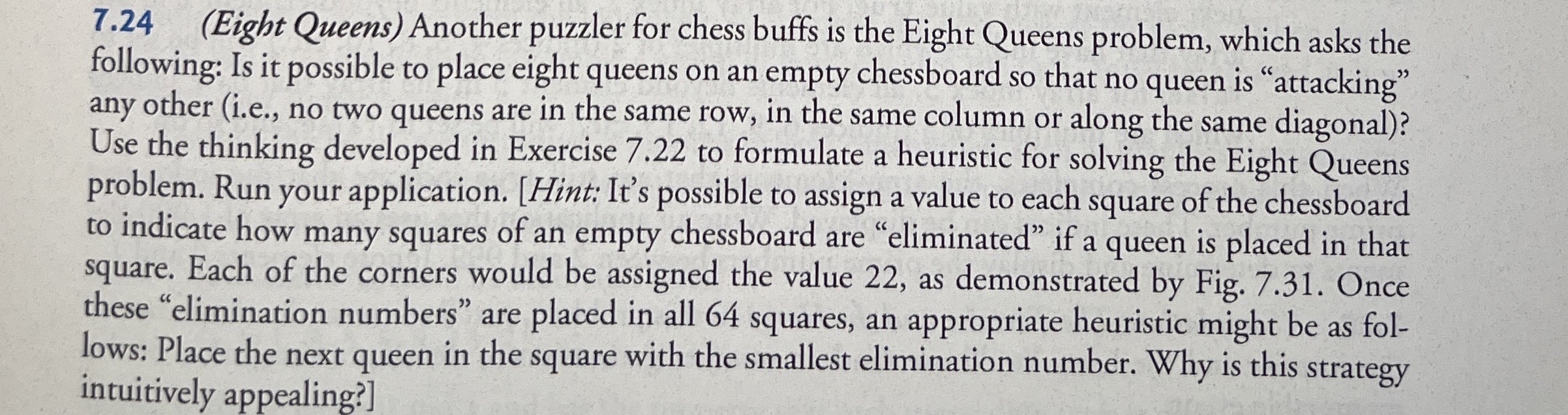 Solved by an EXPERT 7.24 (Eight Queens) ﻿Another puzzler for chess buffs | Chegg.com