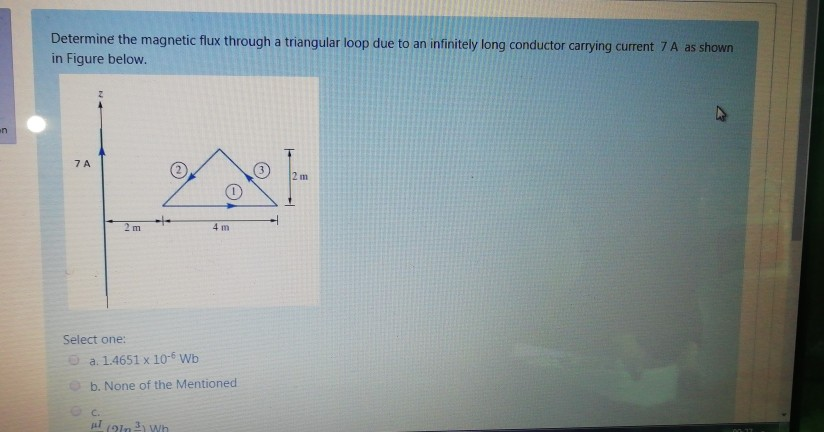 Solved Determine the magnetic flux through a triangular loop | Chegg.com