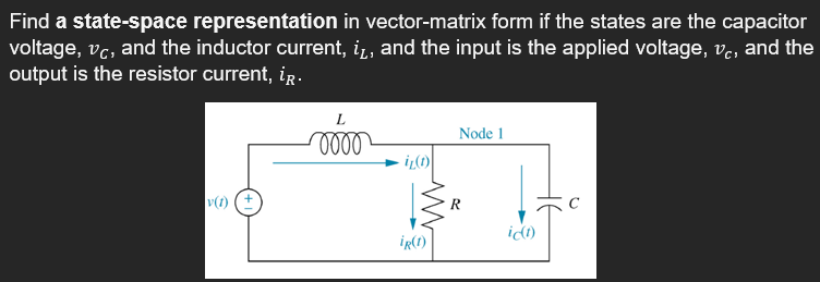 Solved Find a state-space representation in vector-matrix | Chegg.com