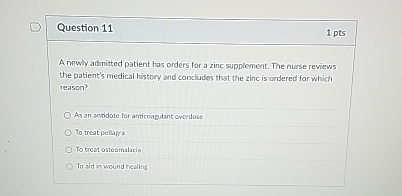 Solved Question 111 ﻿ptsA newly adrnitted patient has orders | Chegg.com