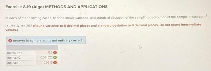 Solved Exercise 8.19 (Algo) METHODS AND APPLICATIONS In each | Chegg.com