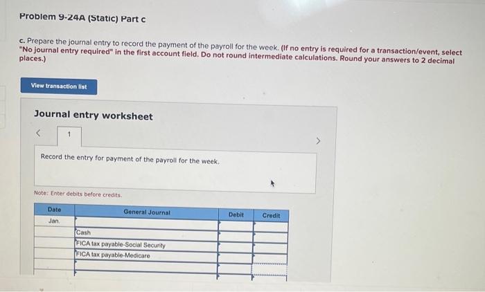 Solved Required information Problem 9-24A (Static) | Chegg.com