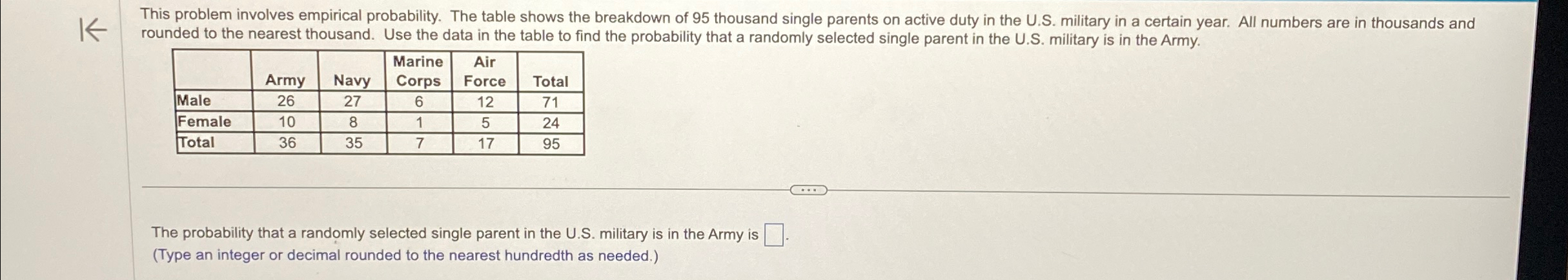 Solved This problem involves empirical probability. The | Chegg.com