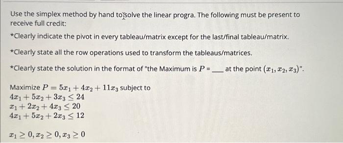 Solved Solve the linear program using the graphical method. | Chegg.com