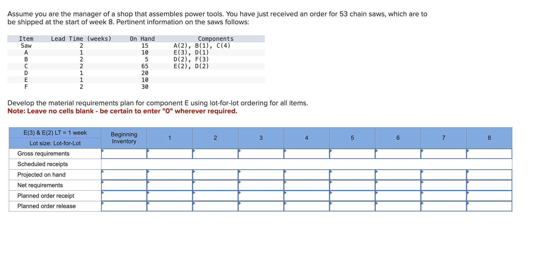 Solved Assume you are the manager of a shop that assembles | Chegg.com