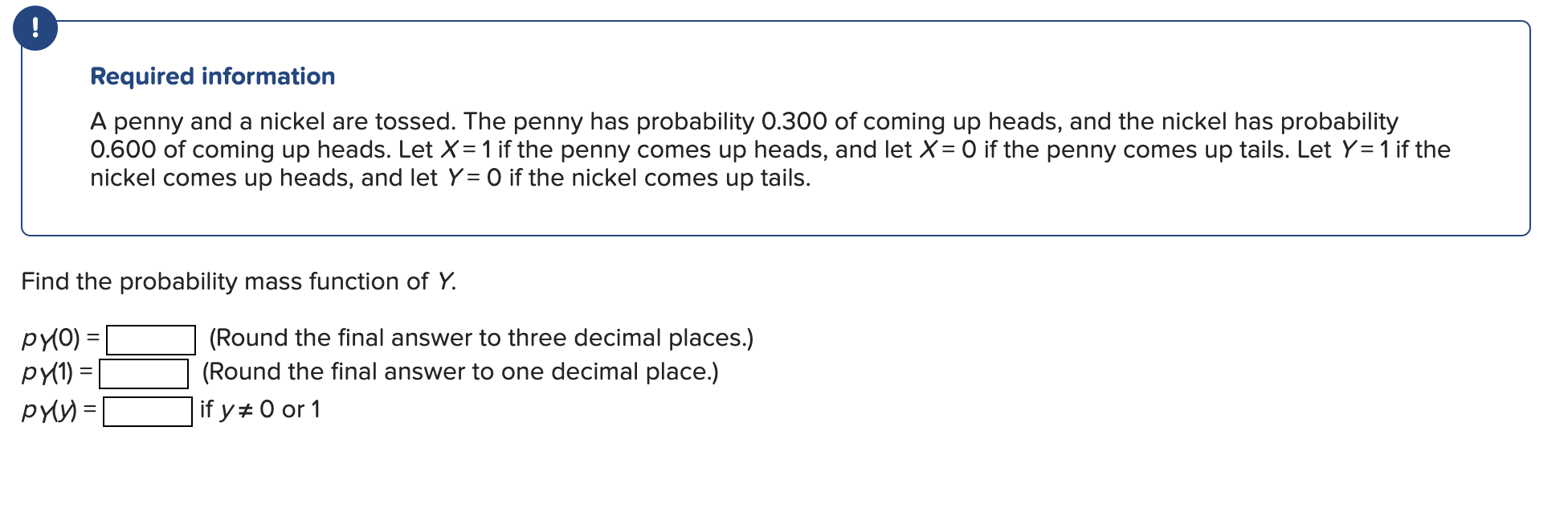 Solved !Required informationA penny and a nickel are tossed. | Chegg.com