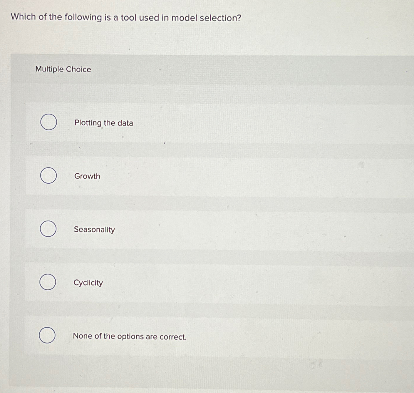 Solved Which of the following is a tool used in model | Chegg.com