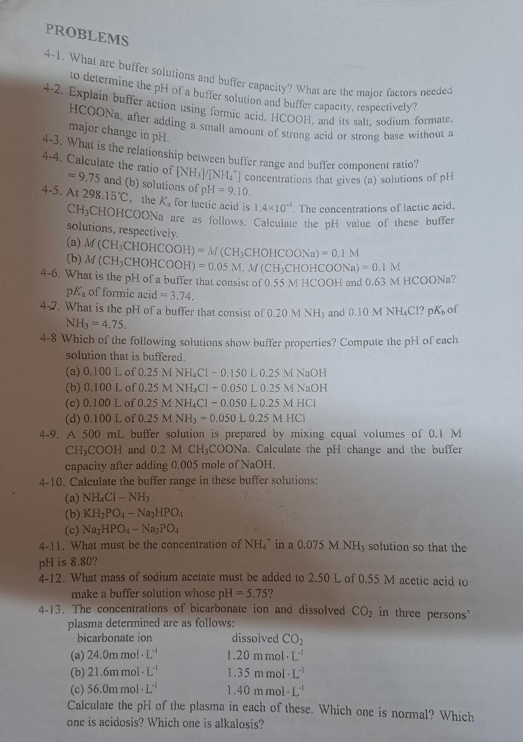 Solved 4-3. What is the relationship between buffer range | Chegg.com