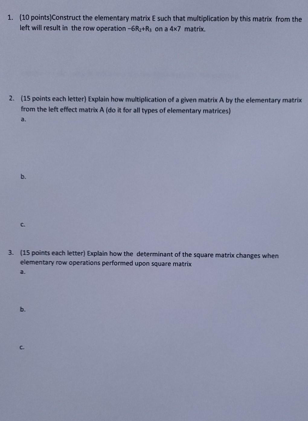 1. (10 points)Construct the elementary matrix E such | Chegg.com