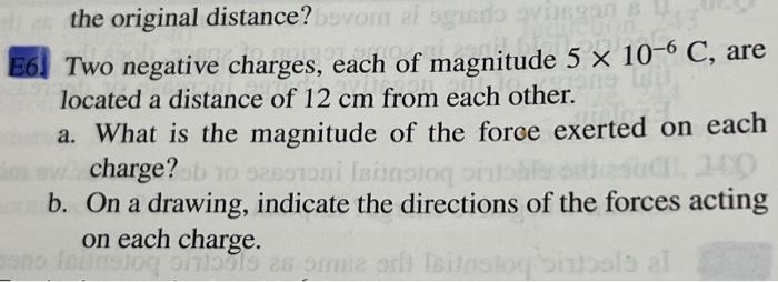 Solved E6 Two negative charges, each of magnitude 5 × 10-6 | Chegg.com
