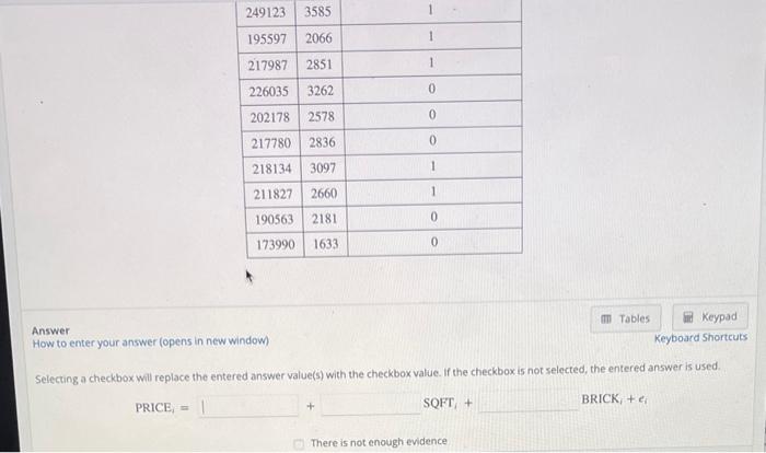 Solved Suppose the following data were collected relating | Chegg.com