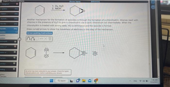 Solved Another mechanism for the formation of epoxides is | Chegg.com