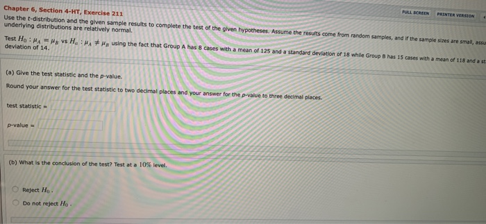 Solved FULL SCREEN PRINTER VERSION Chapter 6, Section 4-HT, | Chegg.com