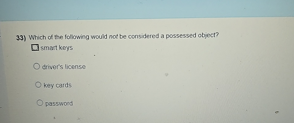 Solved Which of the following would not be considered a | Chegg.com