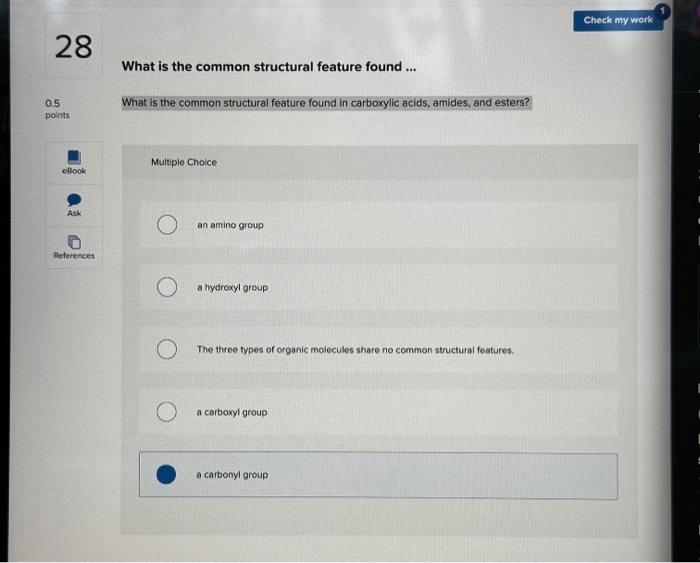 Solved What is the common structural feature found... What | Chegg.com
