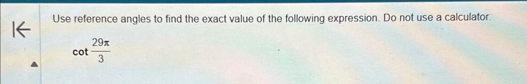 Solved Use reference angles to find the exact value of the | Chegg.com