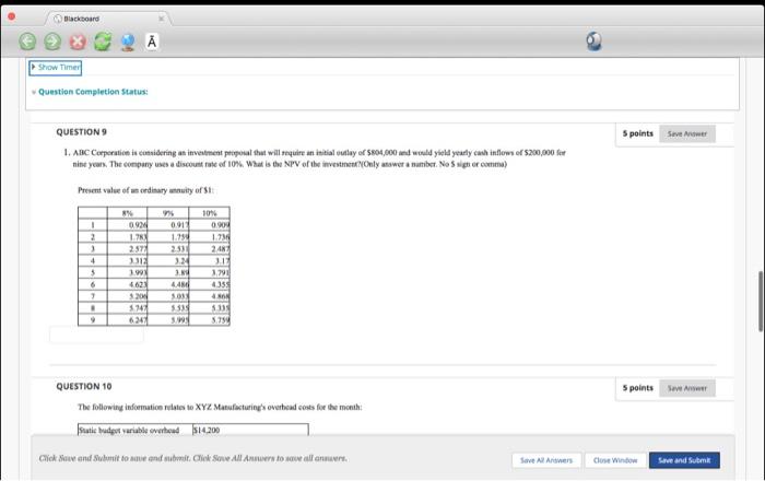 Solved e Backboard € À Show Timer Question Completion | Chegg.com
