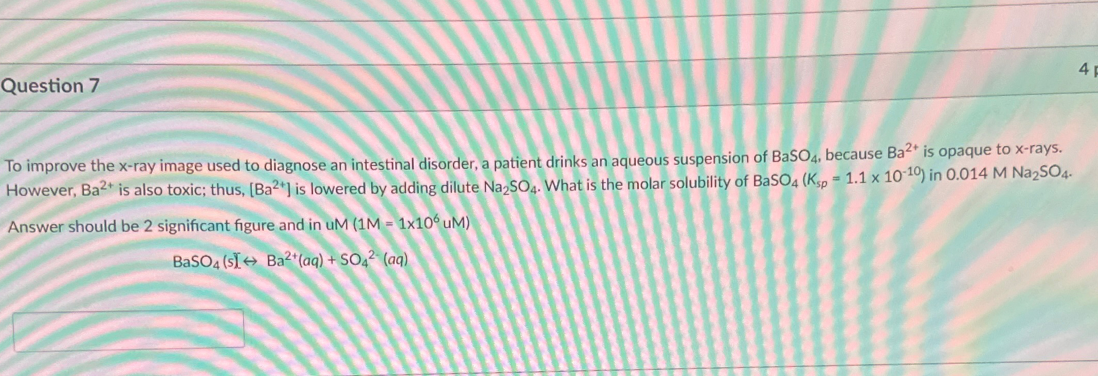 Solved Question 7To improve the x-ray image used to diagnose | Chegg.com