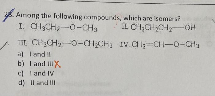 Solved 36. Among the following compounds, which are isomers? | Chegg.com