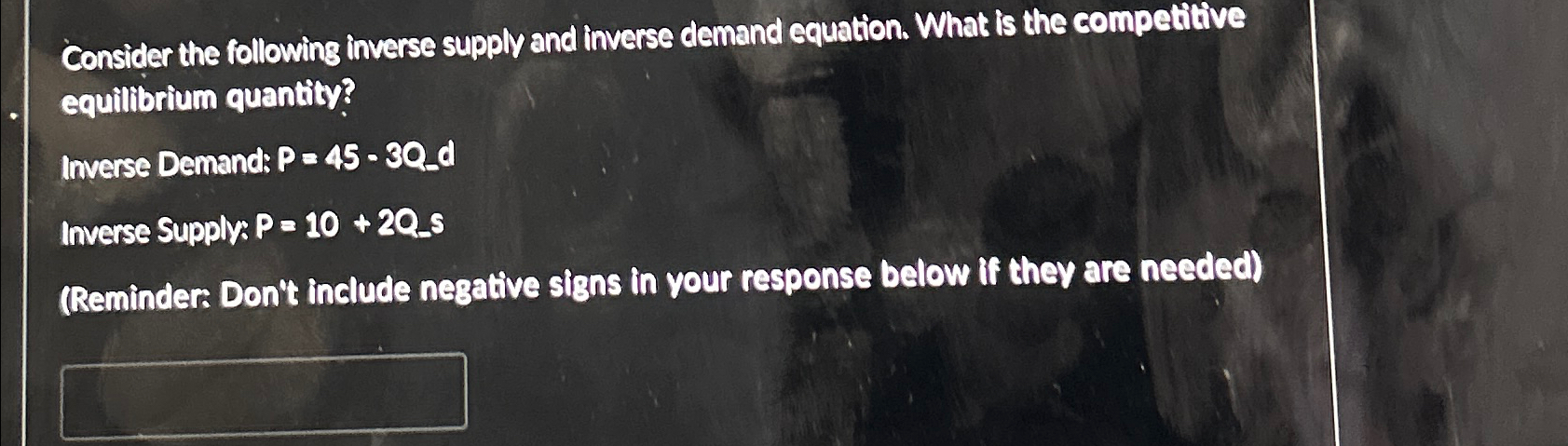 Solved Consider the following inverse supply and inverse | Chegg.com Solved Consider the following inverse supply and inverse | Chegg.com