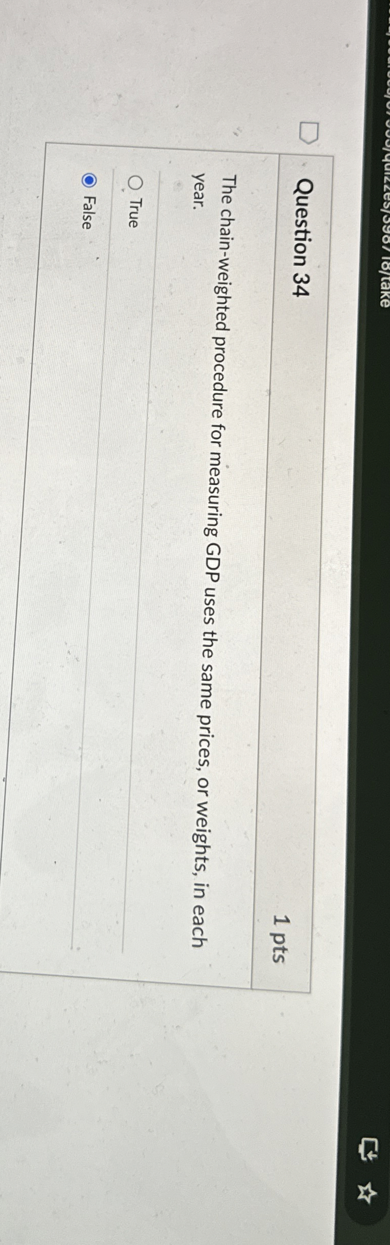 Solved Question 341 ﻿ptsThe chain-weighted procedure for | Chegg.com