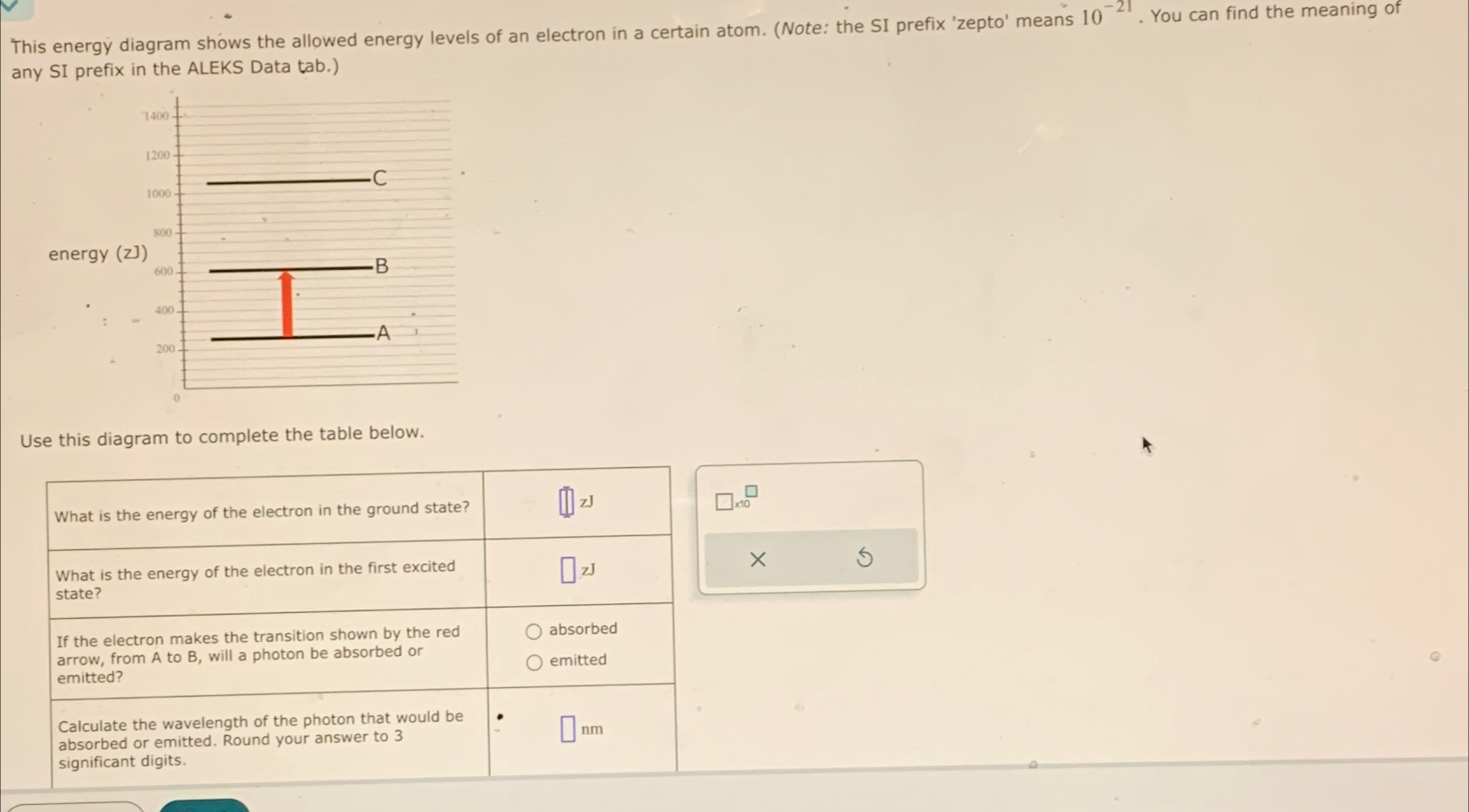 Solved This energy diagram shows the allowed energy levels | Chegg.com