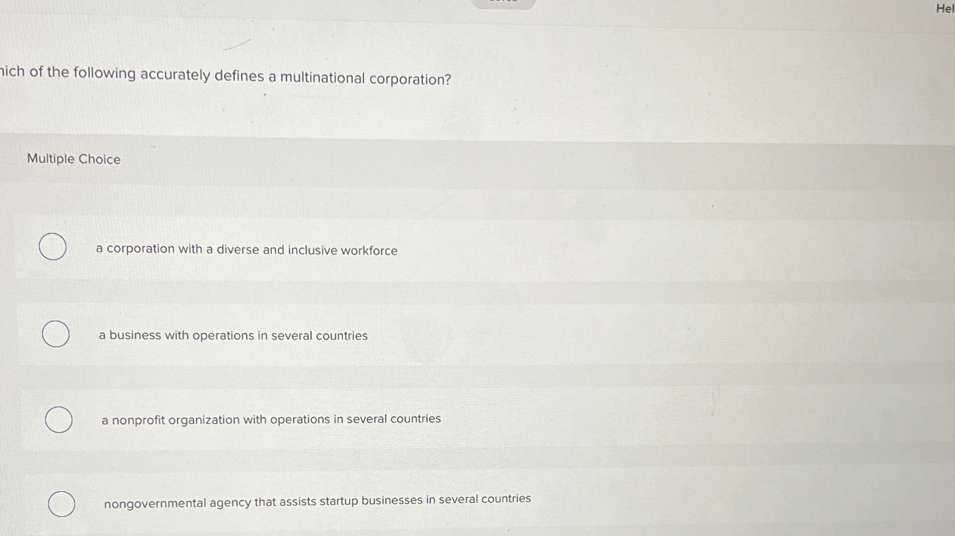 Solved hich of the following accurately defines a | Chegg.com