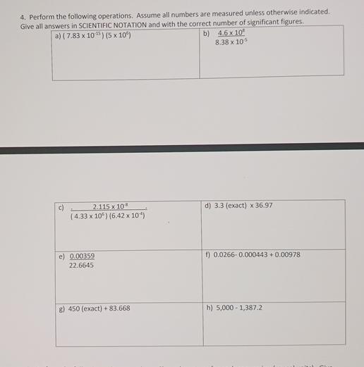 Solved Perform the following operations. Assume all numbers | Chegg.com