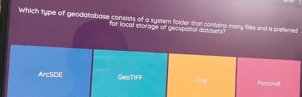 Solved Which type of geodatabase consists of a system folder | Chegg.com