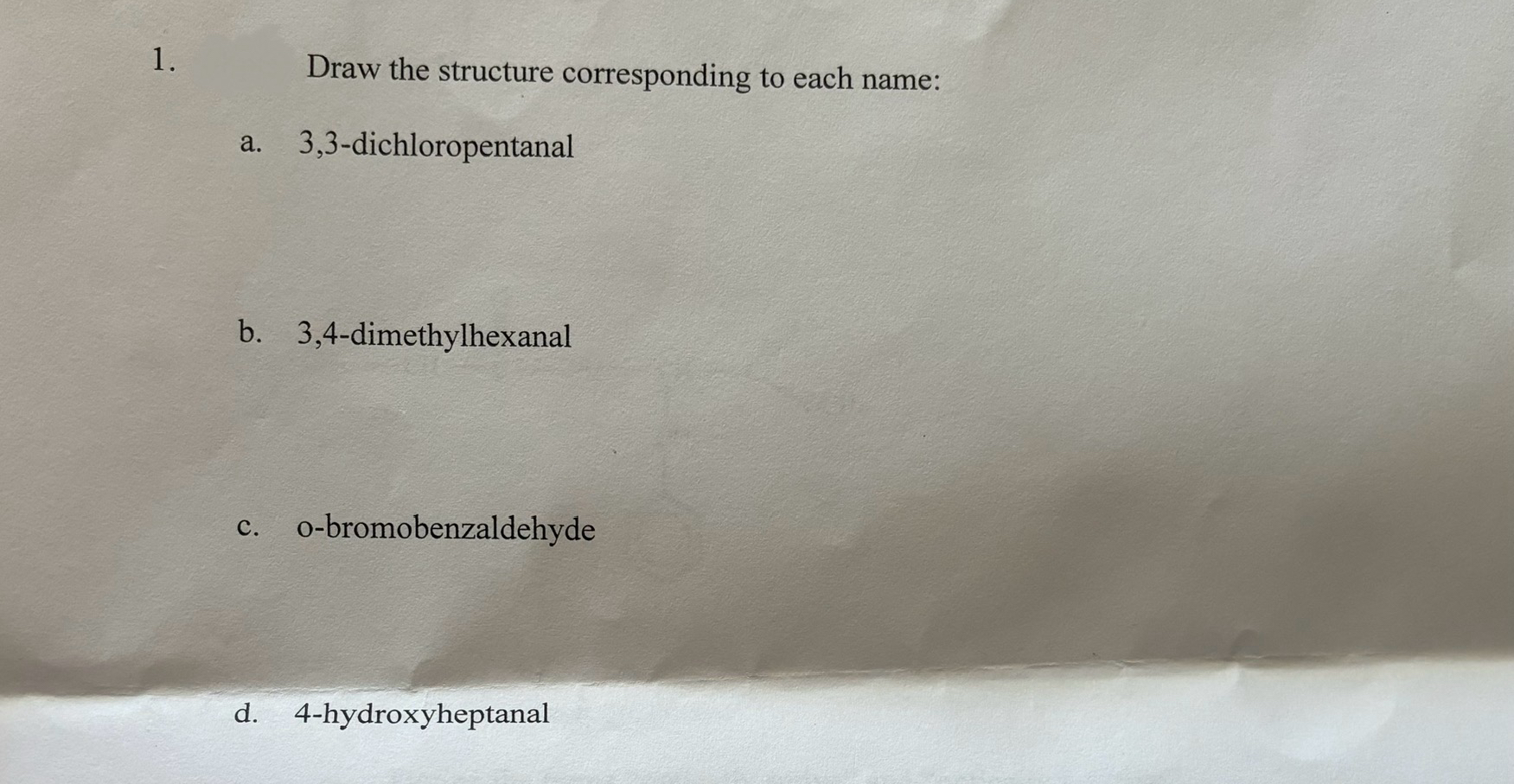 Solved Draw the structure corresponding to each | Chegg.com