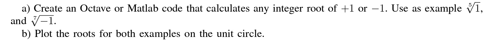 Solved A create An Octave Or Matlab Code That Calculates