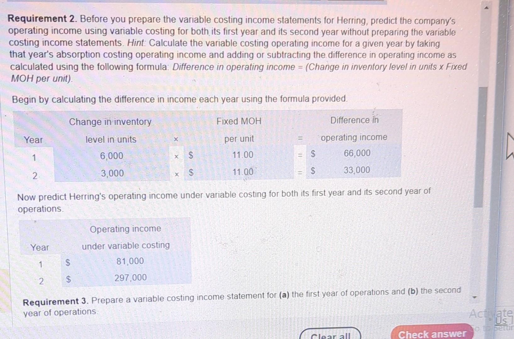 Solved K Herring Manufacturing manufactures a single product | Chegg.com