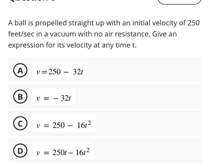 Solved A ball is propelled straight up with an initial | Chegg.com