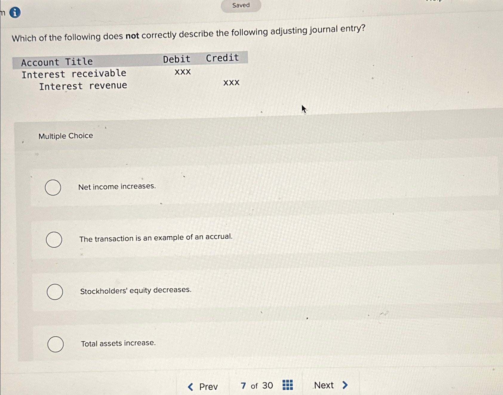 Solved iWhich of the following does not correctly describe | Chegg.com