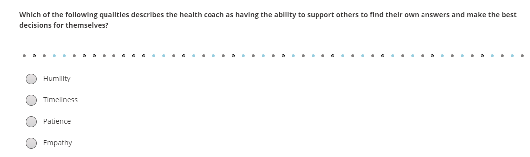 Solved Which of the following qualities describes the health | Chegg.com