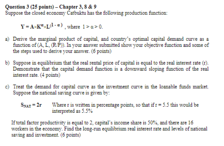 Solved Question 3 (25 ﻿points) - ﻿Chapter 3, 8 ﻿& 9Suppose | Chegg.com
