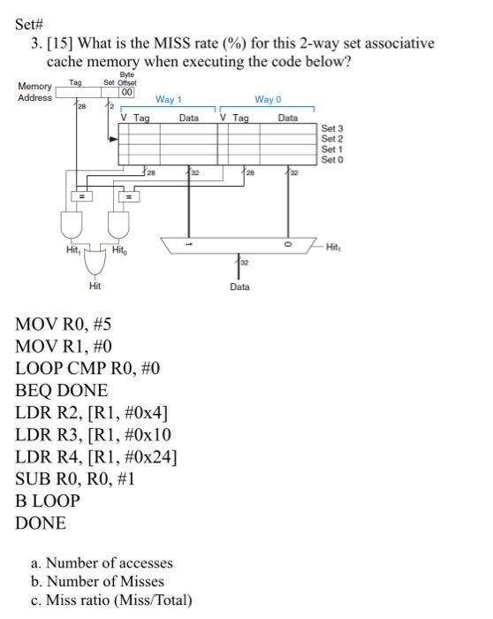 Solved Set\# 3. [15] What is the MISS rate (\%) for this | Chegg.com