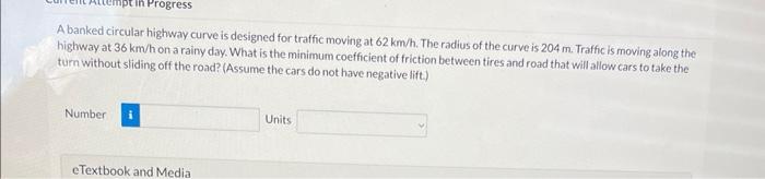 Solved A banked circular highway curve is designed for | Chegg.com
