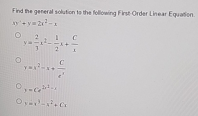 Solved Find the general solution to the following | Chegg.com
