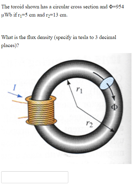 Solved The toroid shown has a circular cross section and | Chegg.com