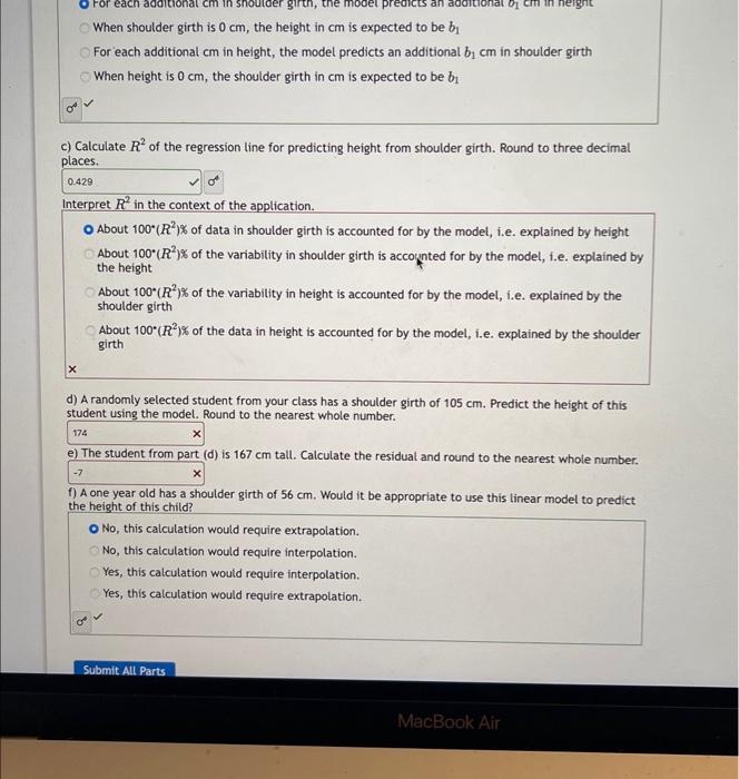 Solved Exercise 7.15 introduces data on shoulder girth and | Chegg.com