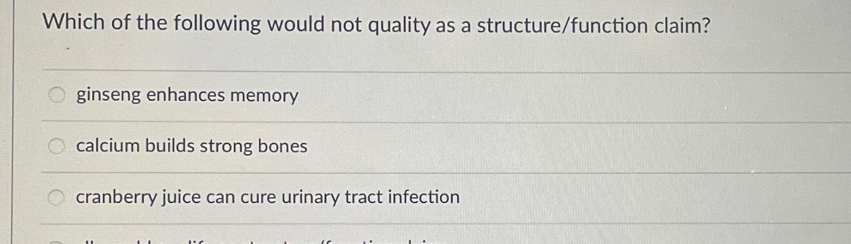 Solved Which of the following would not quality as a | Chegg.com