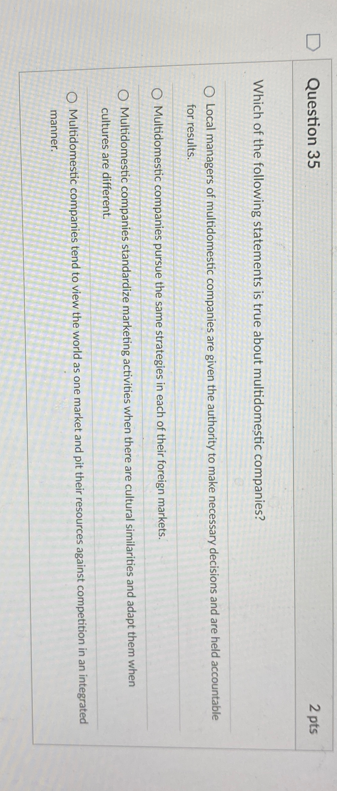 Solved Question 352 ﻿ptsWhich of the following statements is | Chegg.com