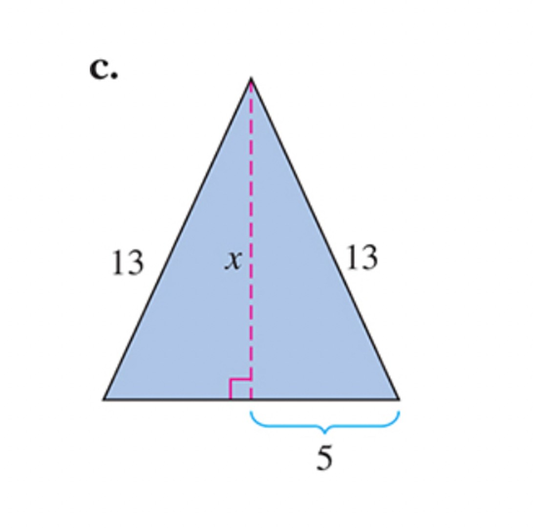 Solved Use the Pythagorean Theorem to find x in each of the | Chegg.com