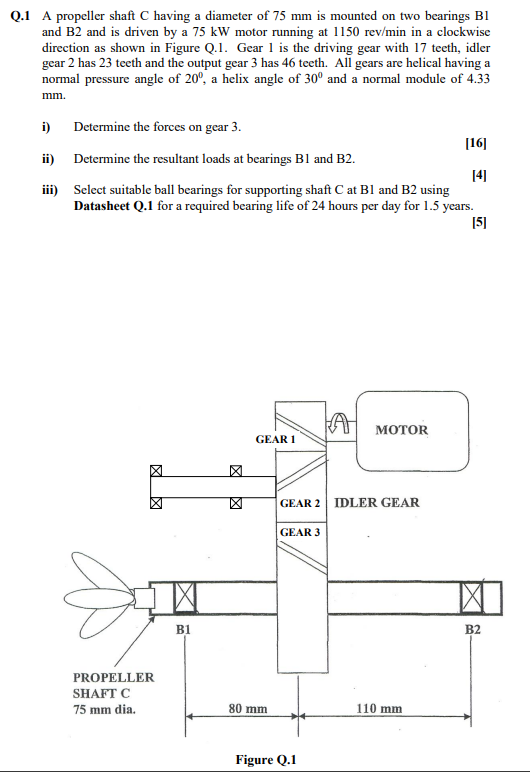 Solved ASAP PLEASE. REVISION PAST PAPER.A propeller shaft C | Chegg.com