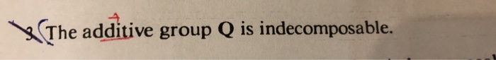 Solved The Additive Group Q Is Indecomposable