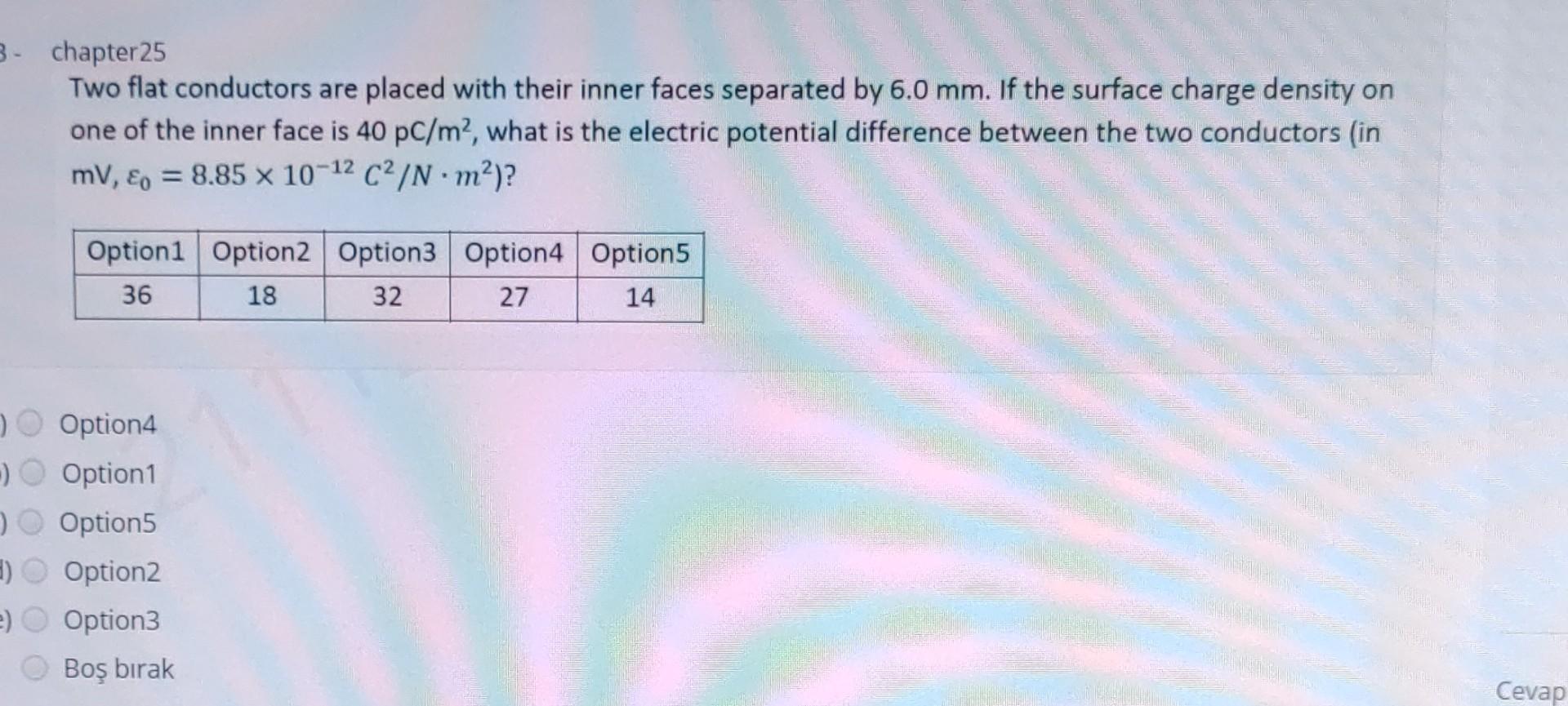 Solved chapter25 Two flat conductors are placed with their | Chegg.com
