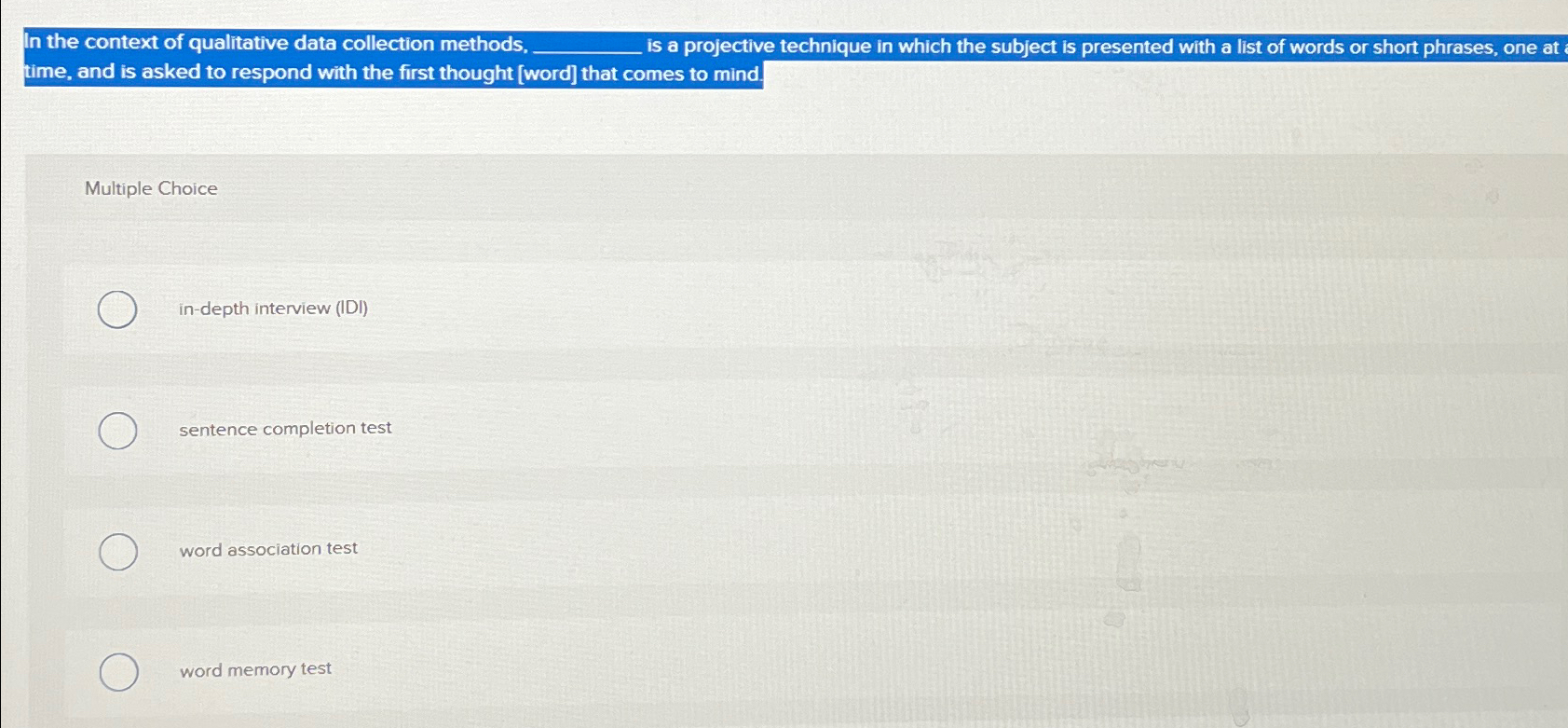 Solved In the context of qualitative data collection | Chegg.com