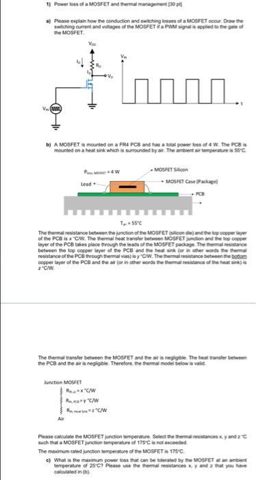 Solved a) Please explain how the conduction and switching | Chegg.com